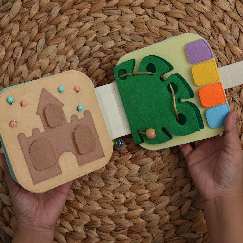 Personalized Felt Busy Book, Handmade Montessori Toy - Etsy