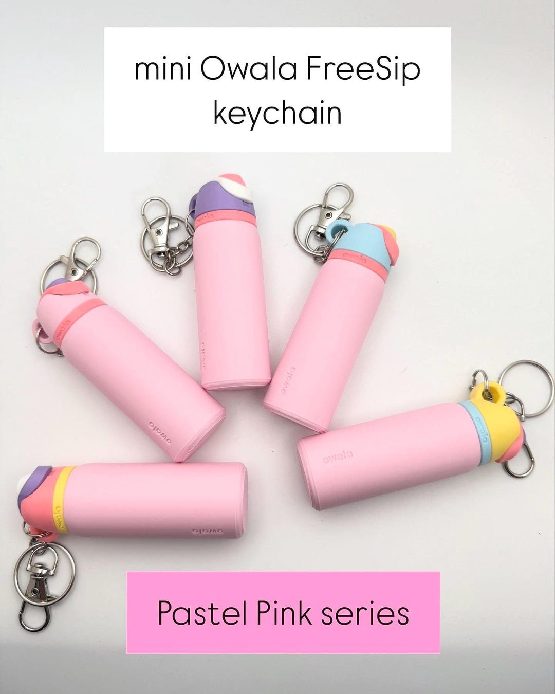 Mini Owala Freesip Inspired 3D Printed Keychain and Chapstick Holder ...