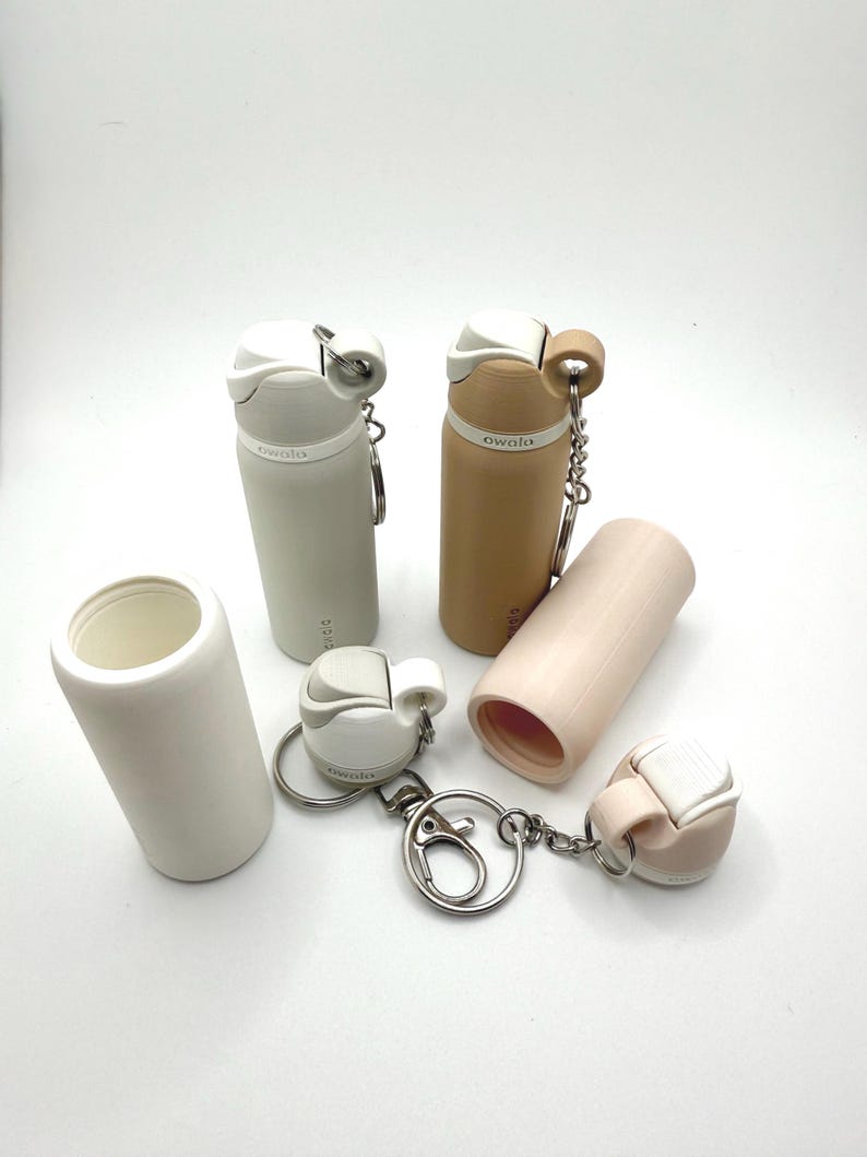 Mini Owala Freesip Inspired 3D Printed Keychain and Chapstick Holder ...