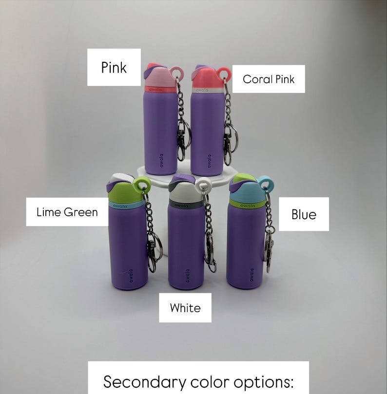 Mini Owala Freesip Inspired 3D Printed Keychain and Chapstick Holder ...