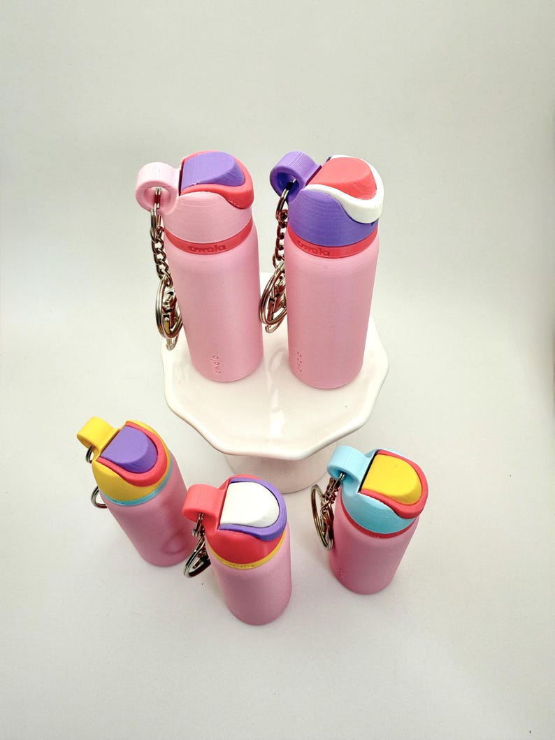 Mini Owala Freesip Inspired 3D Printed Keychain and Chapstick Holder ...