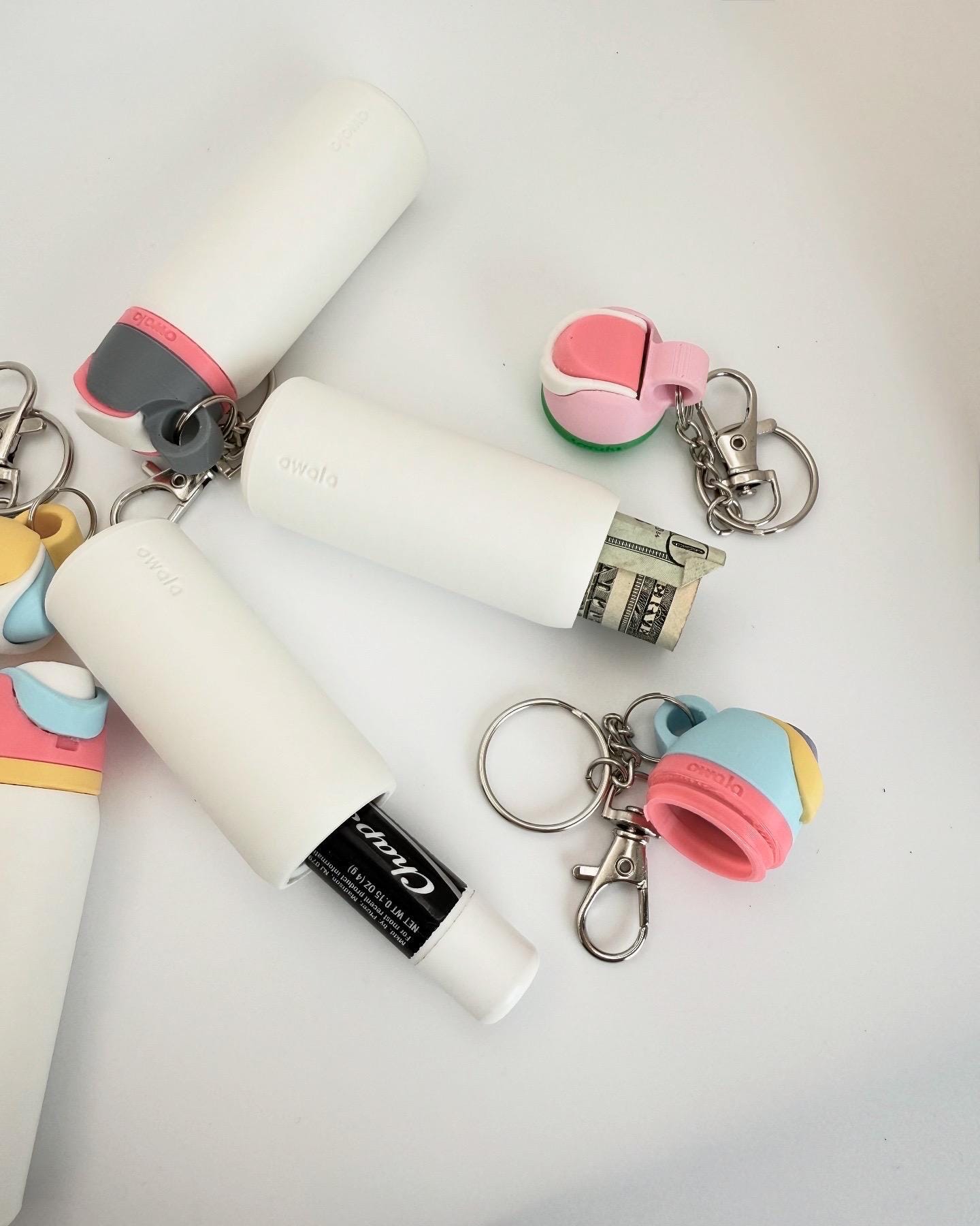 Mini Owala Freesip Inspired 3D Printed Keychain and Chapstick Holder ...