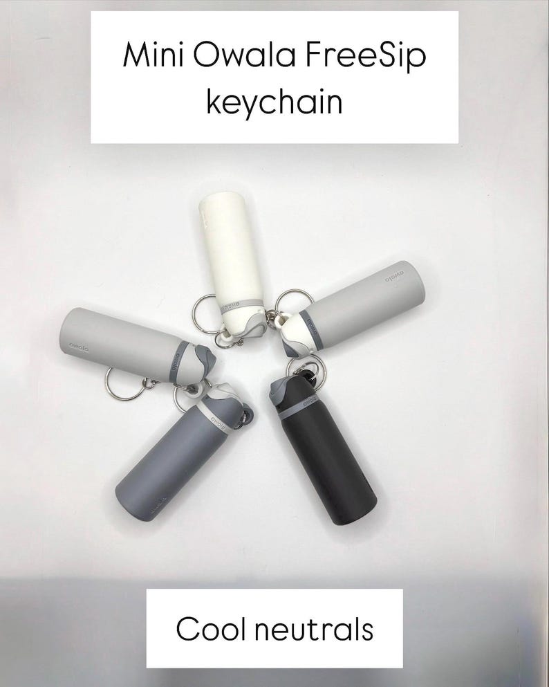 Mini Owala Freesip Inspired 3D Printed Keychain and Chapstick Holder ...