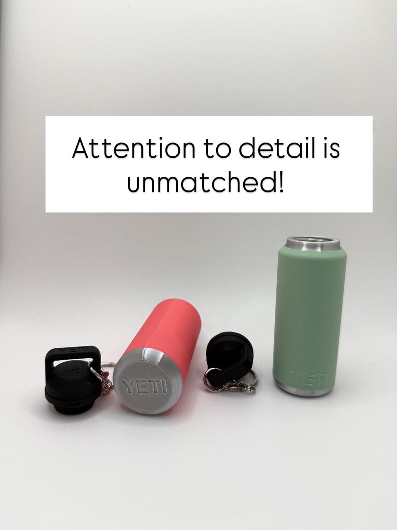 Mini Yeti Rambler Inspired 3D Printed Keychain & Chapstick Holder ...