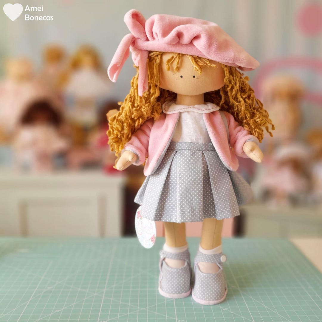 Sewing Pattern for Alice Rag Doll: Body, Clothes and Beret (digital ...