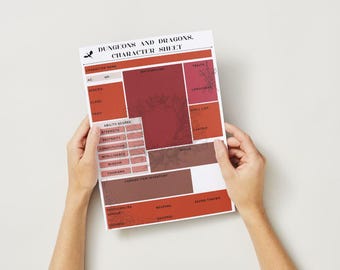 Dnd Rogue Character Sheet, A4 Digital Template - Etsy