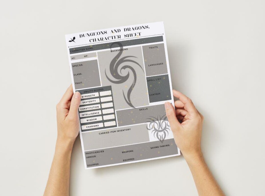 Dnd Barbarian Character Sheet, A4 Digital Template - Etsy