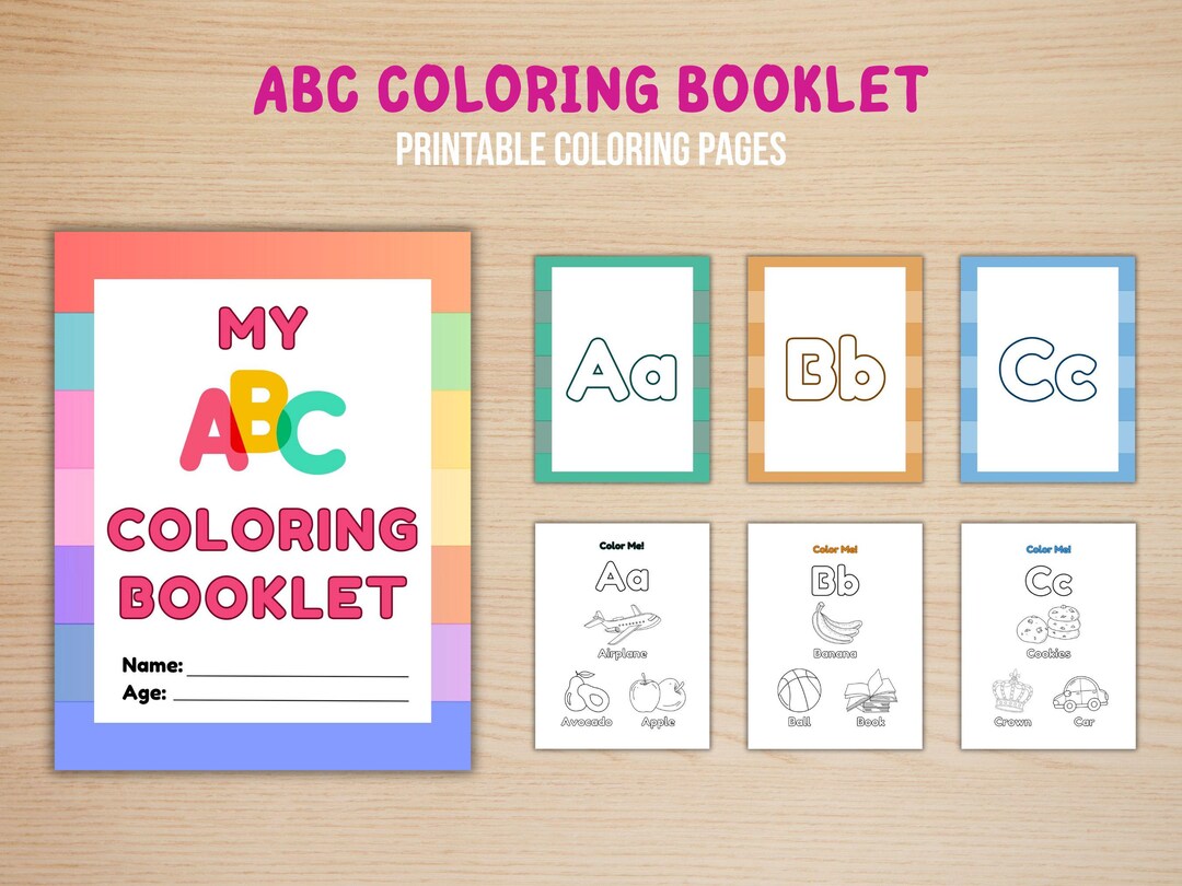 ABC Coloring Book for Kids | Uppercase & Lowercase Bubble Letters ...
