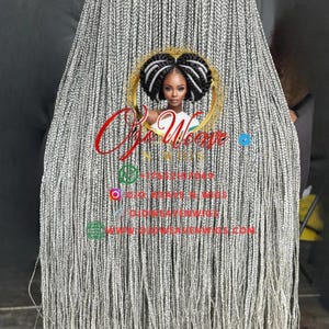 Grey Micro Braids - Ready to Ship - Etsy