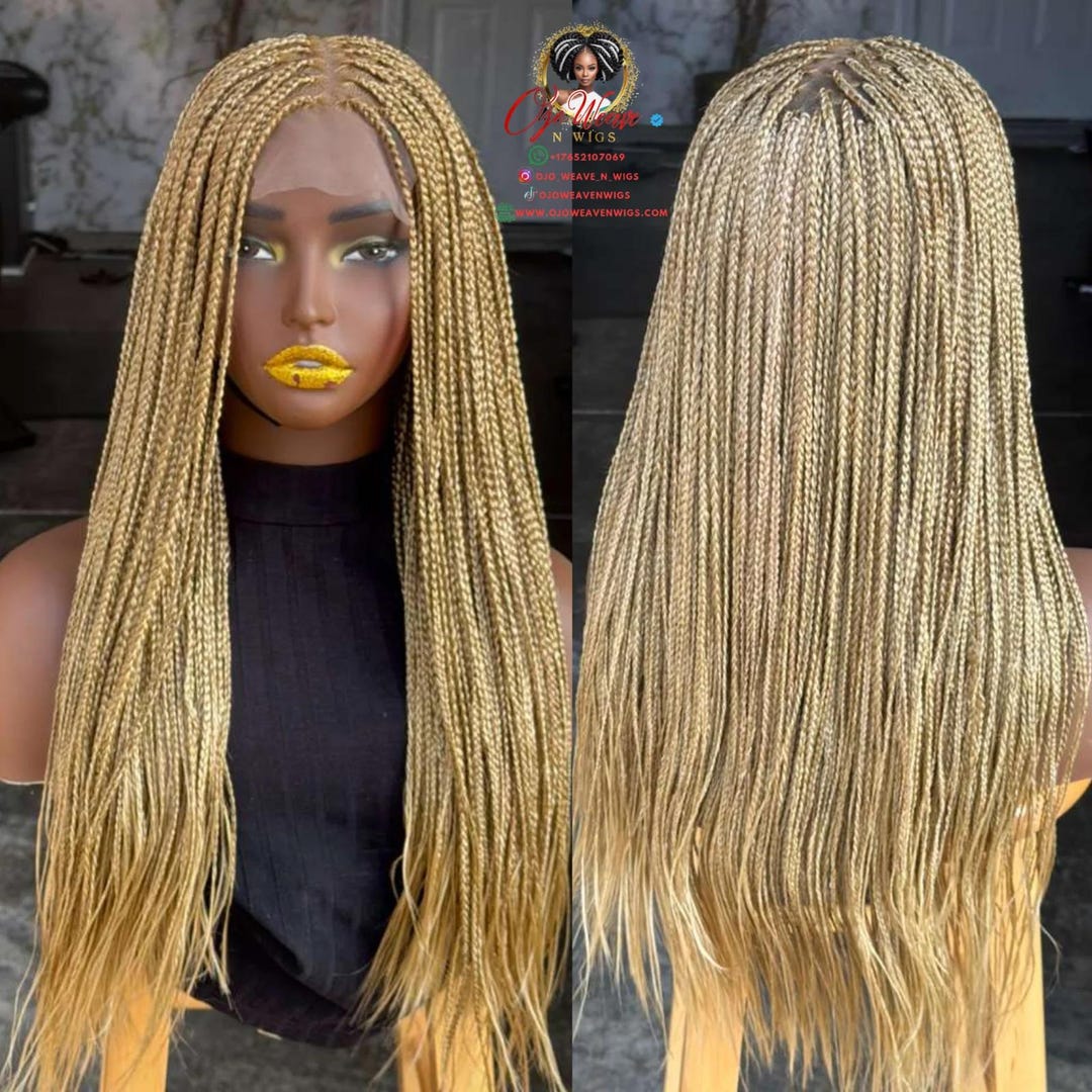 Knotless Braids Wig | 3x6 Lace Closure in Color 27/613 - Etsy