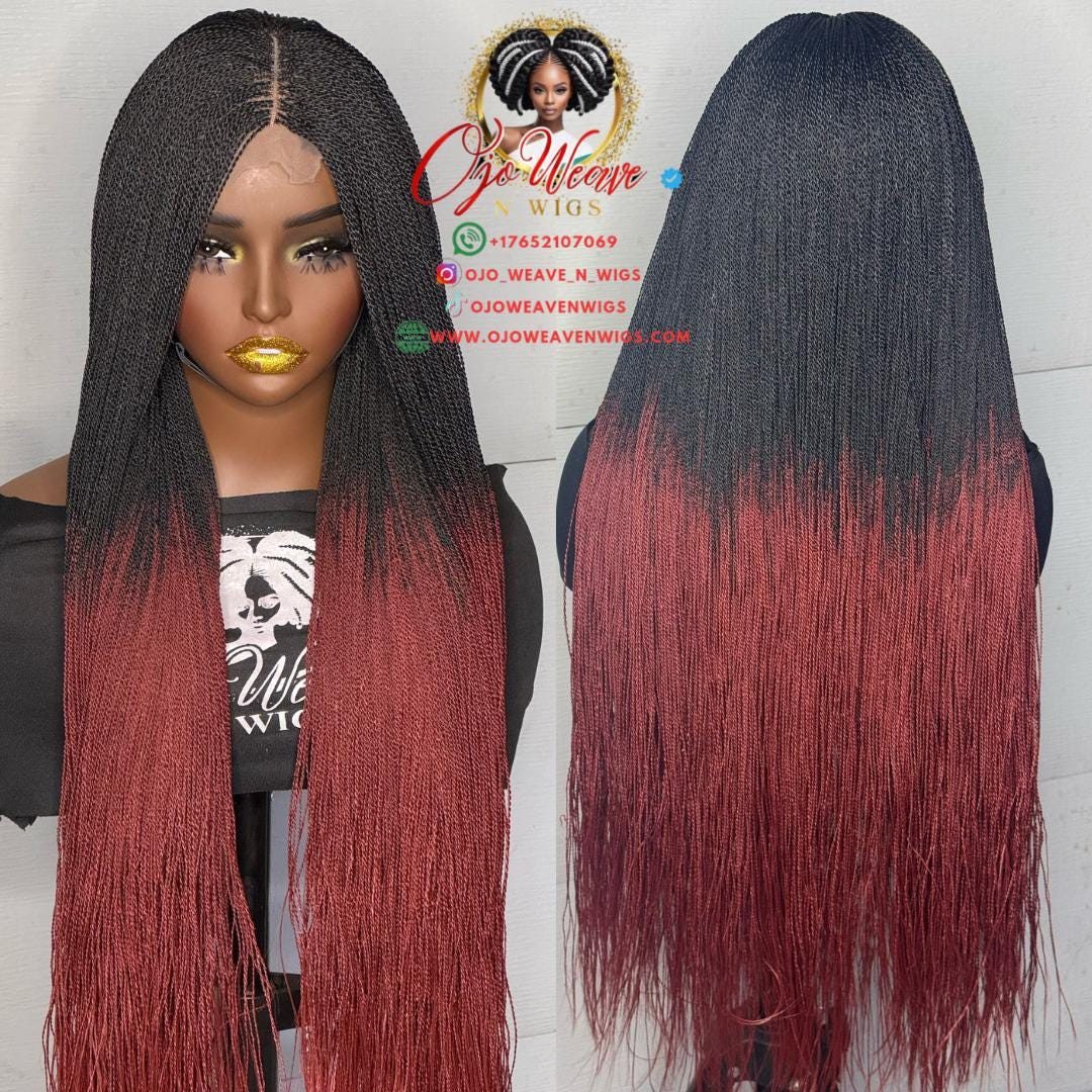 Esther Micro Twist Unit: Ombre Burgundy - Ready to Ship 28inch - Etsy