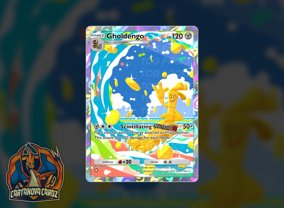 Gholdengo Full Art TCG POCKET Proxy Pokemon Card Holographic - Etsy