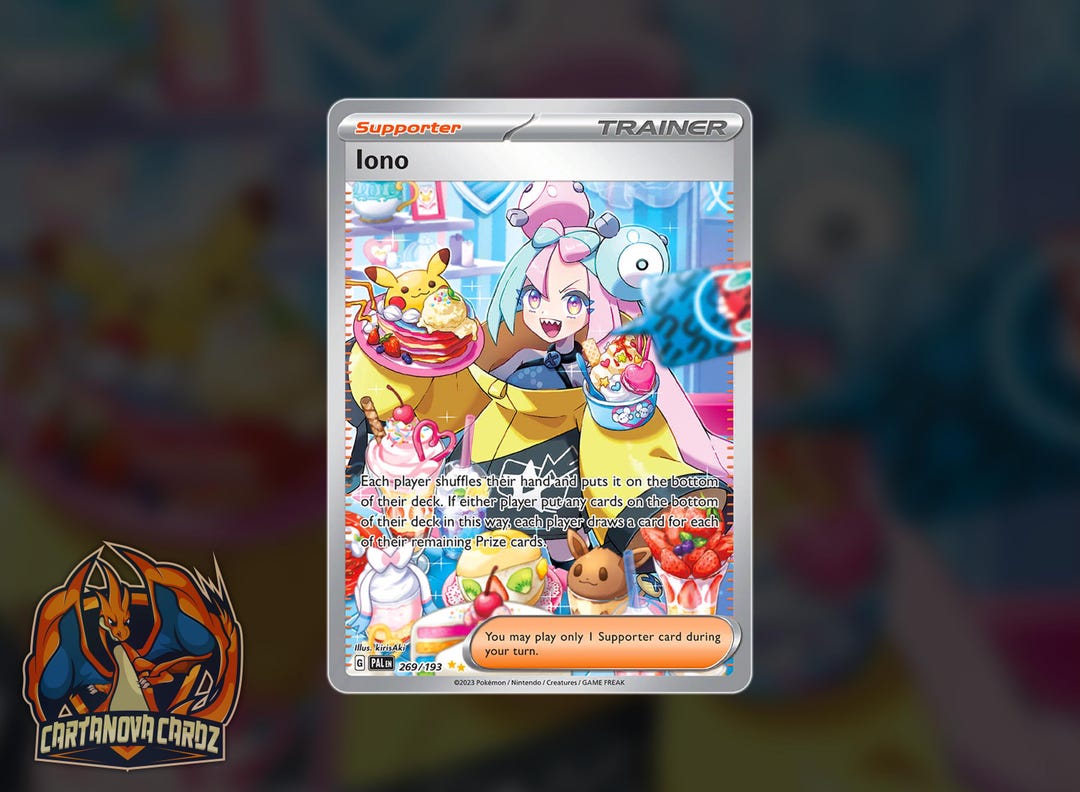 Iono Trainer Full Art Proxy Pokemon Card Holographic - Etsy
