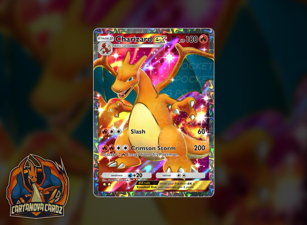 Charizard Ex Full Art Genetic Apex TCG POCKET Proxy Pokemon Card ...