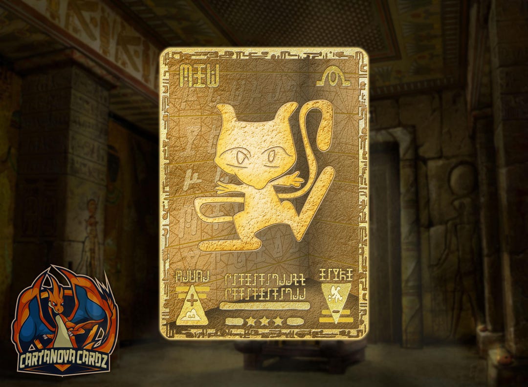 Mew Ancient Custom Pokemon Card Full Art Pyramid - Etsy