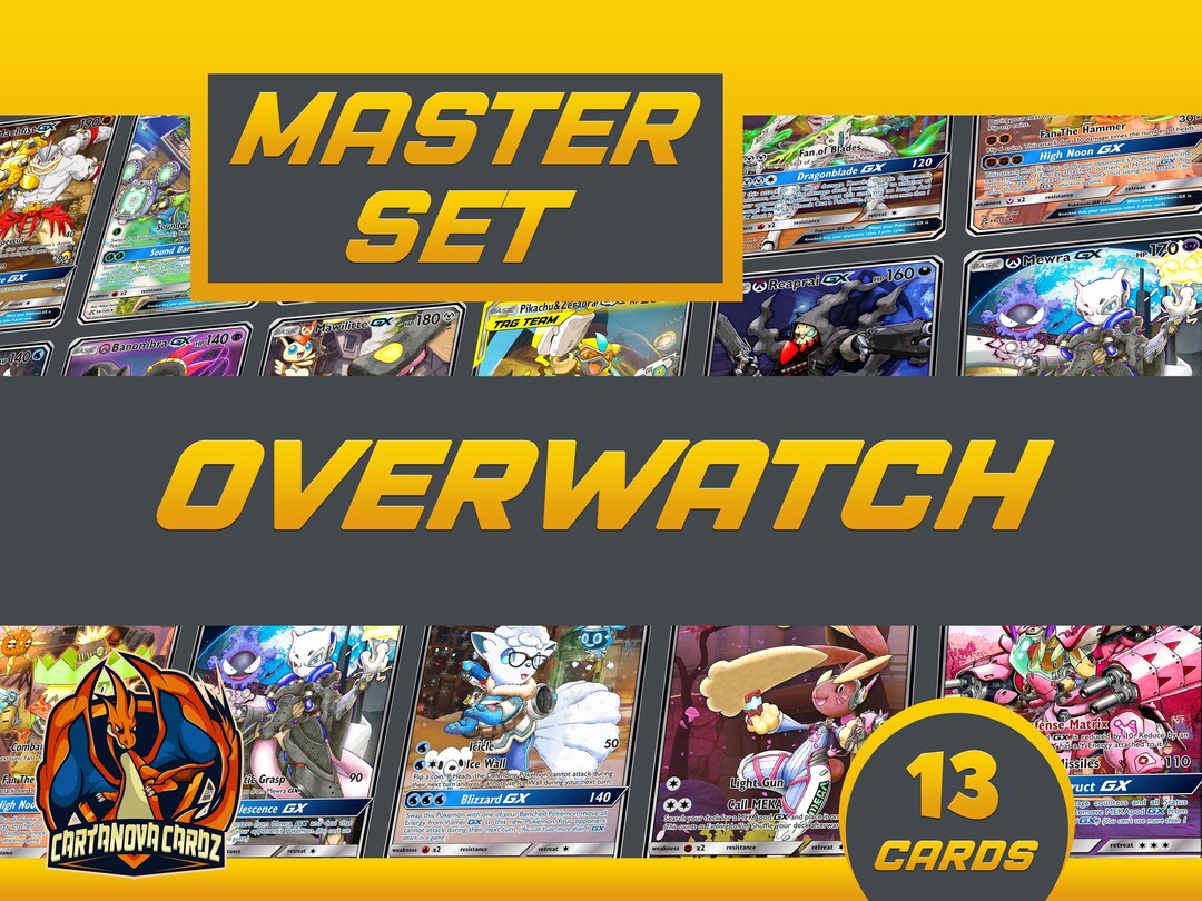 Master Set Overwatch Custom Pokemon Card Set X13 Cards Holographic - Etsy