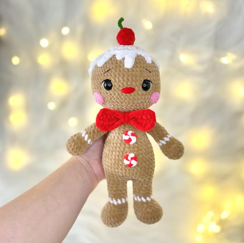 Amigurumi Gingerbread Man PDF Pattern | Christmas Crochet Pattern ...
