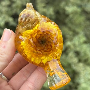 Resin Bird Figurine | Moss in Resin | Floral Decor | Nature Terrarium ...