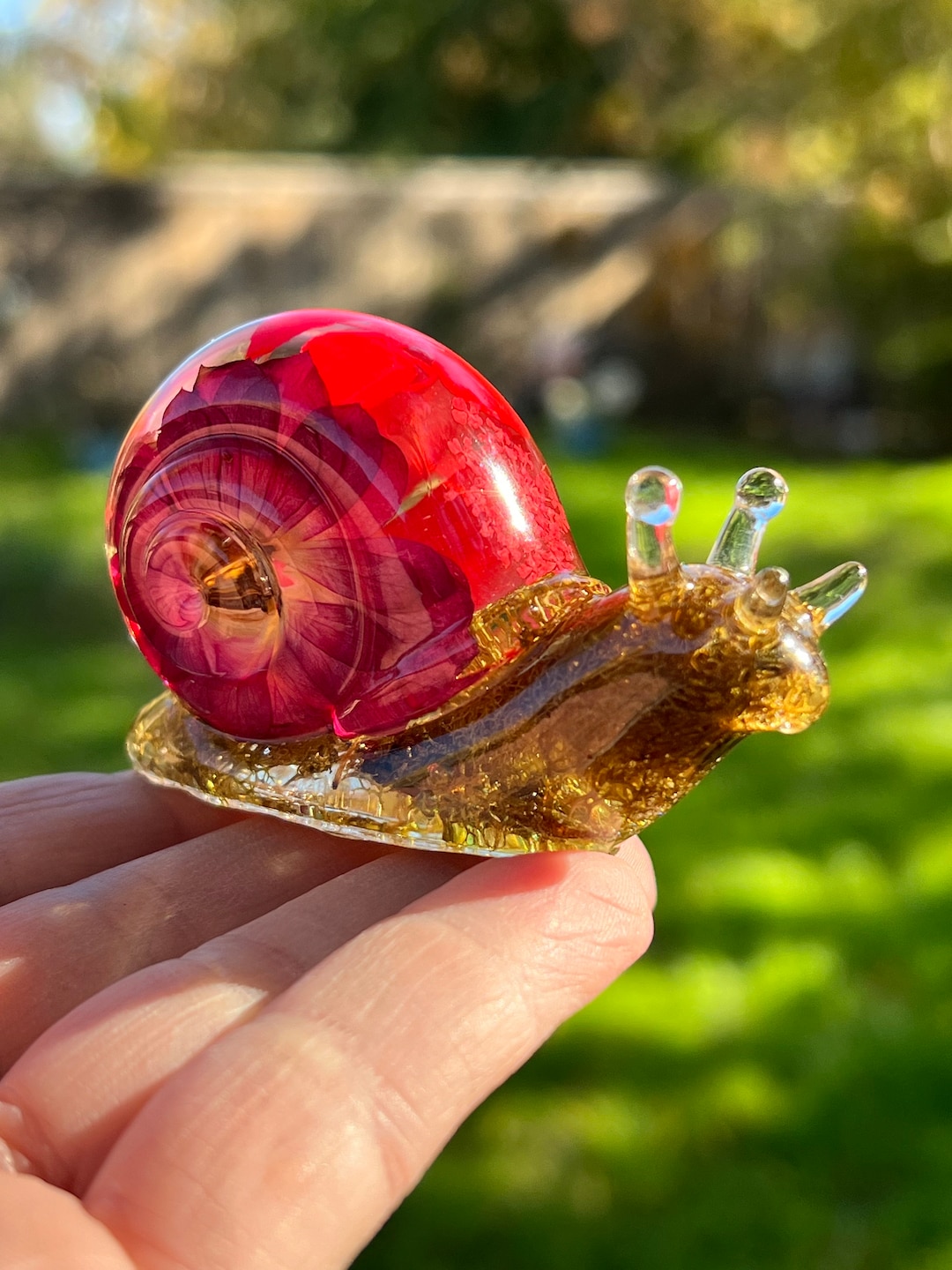Resin Snail Figurine Moss in Resin Floral Decor Nature - Etsy