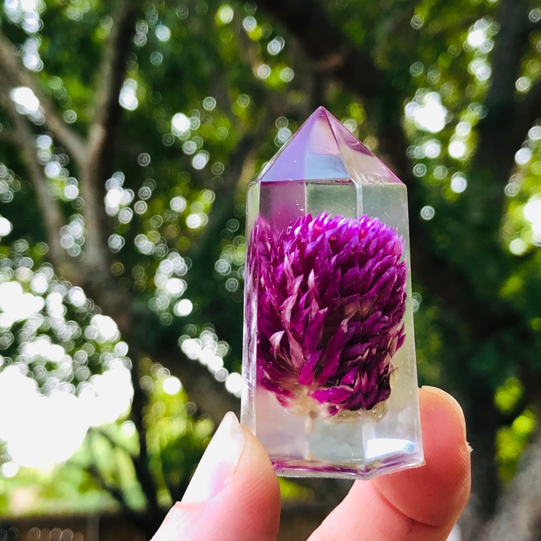 Crystal Florals in Resin Resin Home Decor Sun Catcher Flower Paper ...