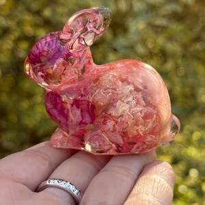 Resin Bunny Figurine | Moss in Resin | Floral Decor | Nature Terrarium ...