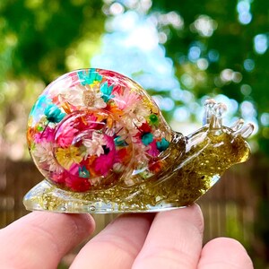Resin Snail Figurine | Moss in Resin | Floral Decor | Nature Terrarium ...