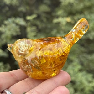 Resin Bird Figurine | Moss in Resin | Floral Decor | Nature Terrarium ...