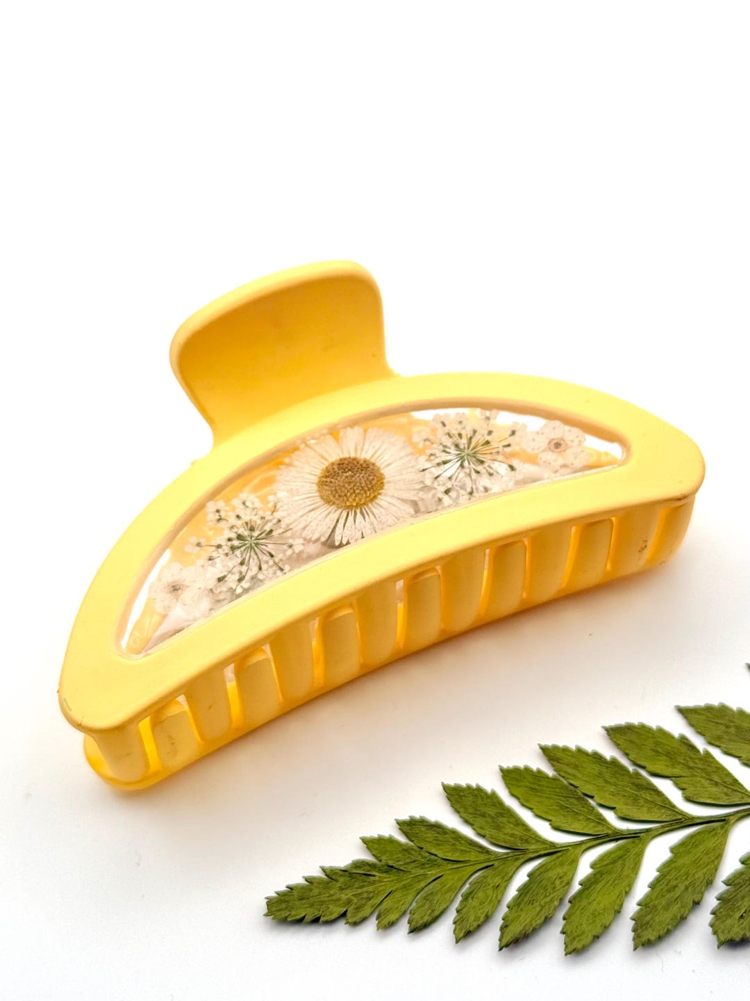 Flower Hair Claw Clip | Barrette Clip | Yellow Orange Flower Hair ...