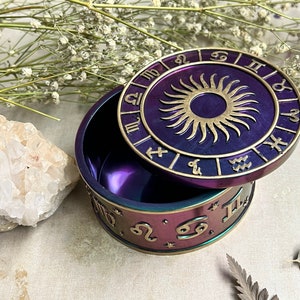Zodiac Signs Astrology Trinket Box Witchy Altar Decor - Etsy