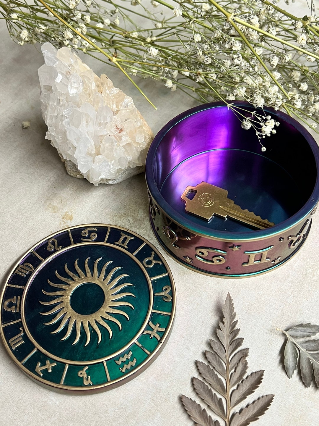 Zodiac Signs Astrology Trinket Box Witchy Altar Decor - Etsy