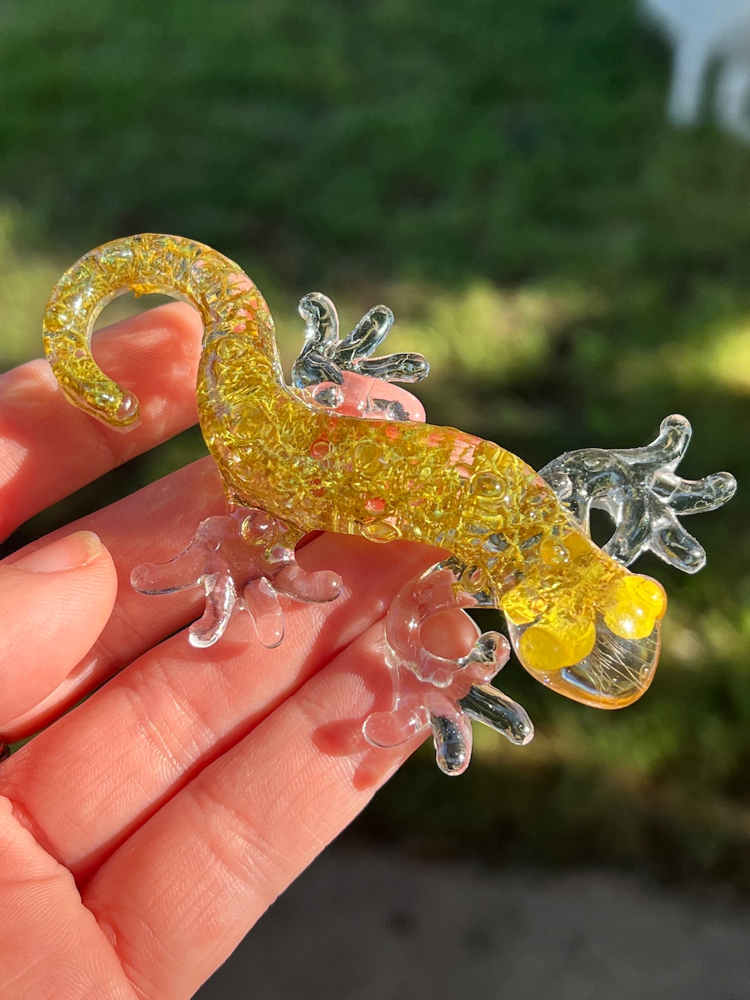 Resin Lizard Figurine Gecko Decor Floral Decor Nature Terrarium Lizard Decor Statue Earthy Paper ...