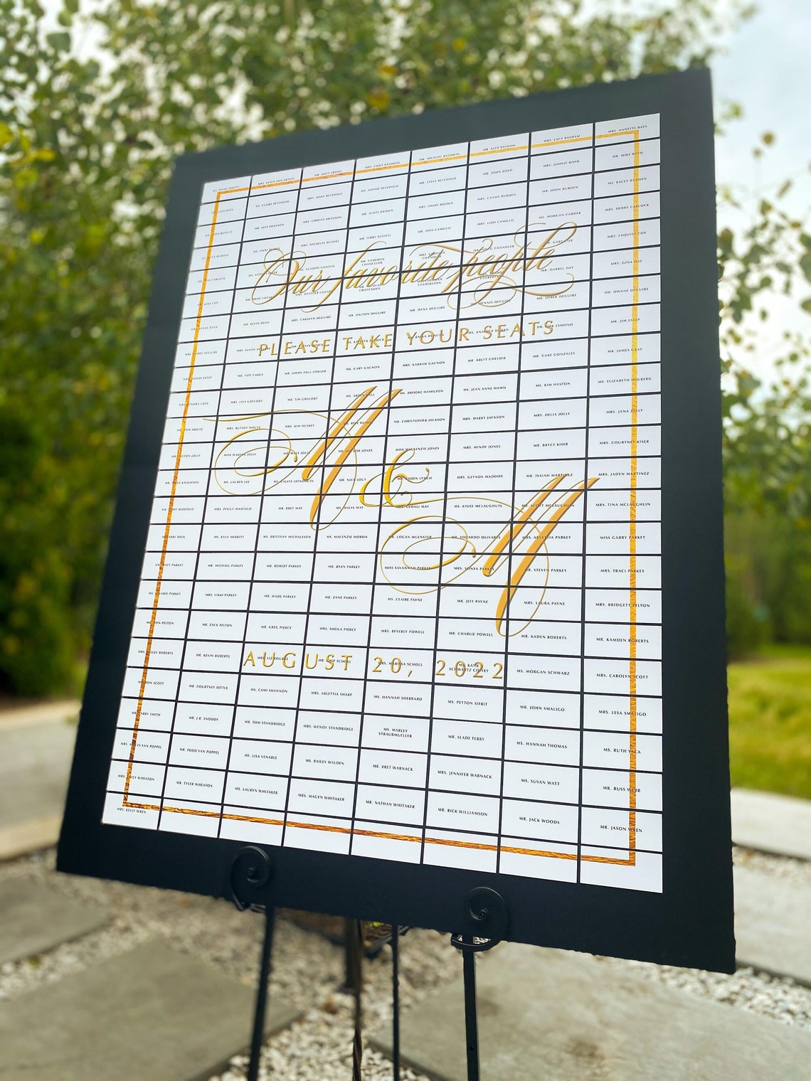 Monogram Logo Seating Chart Elegant Wedding Decor Place Card - Etsy