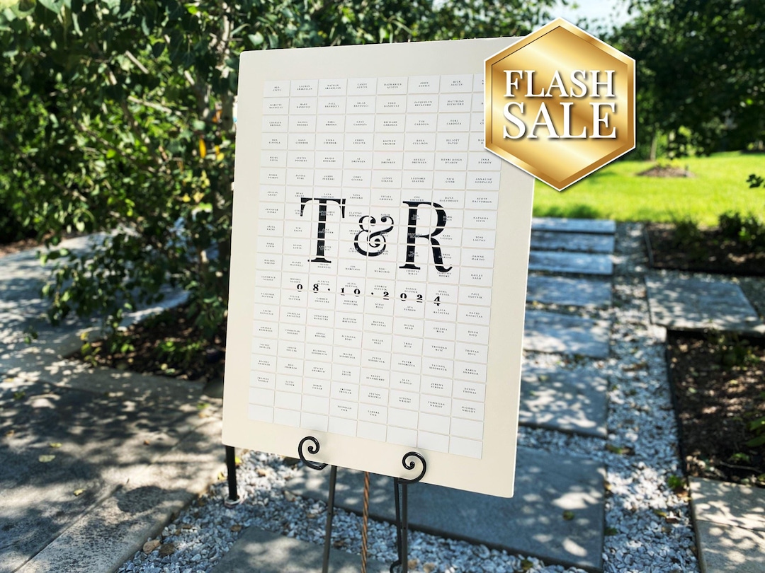 Photo Reveal Seating Chart, Unique Place Card Board Display, Romantic ...