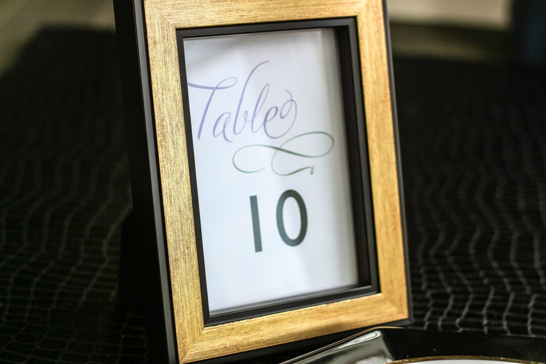 Modern Table Signs, Script Table Numbers, Special Event Table Decor ...