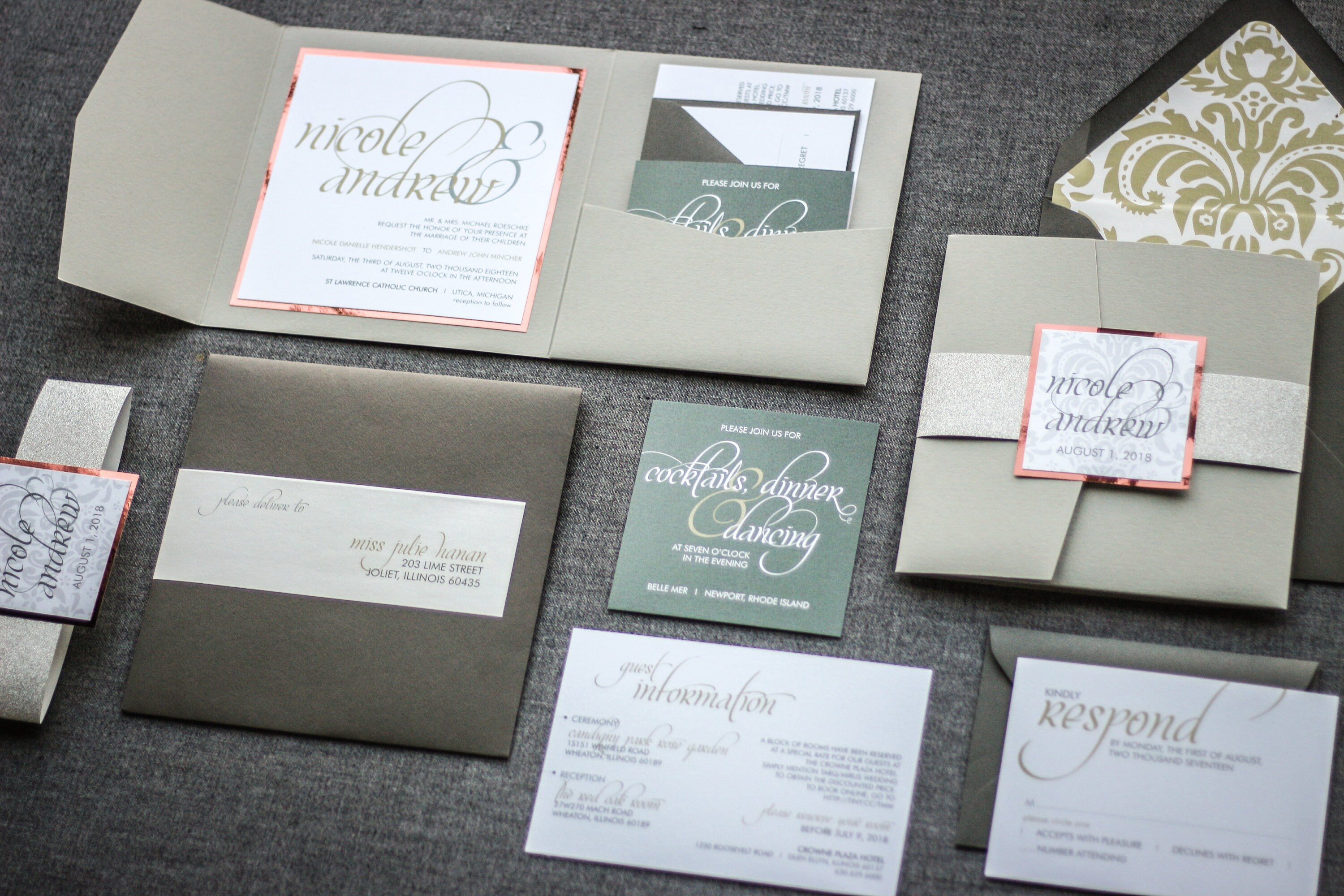 Modern Wedding Invitations, Calligraphy Invites, Luxury Wedding, Yellow ...