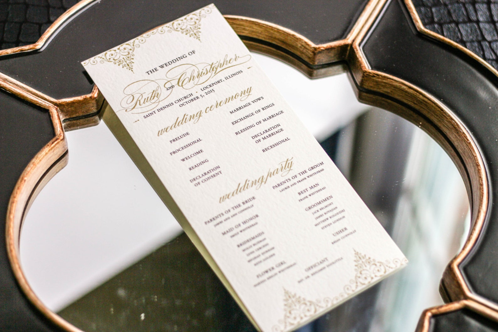 Gold Invitations, Formal Wedding Programs, Indian Programs, Classic and ...