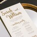 Gold Wedding Program, Ceremony Program, Special Event Programs ...