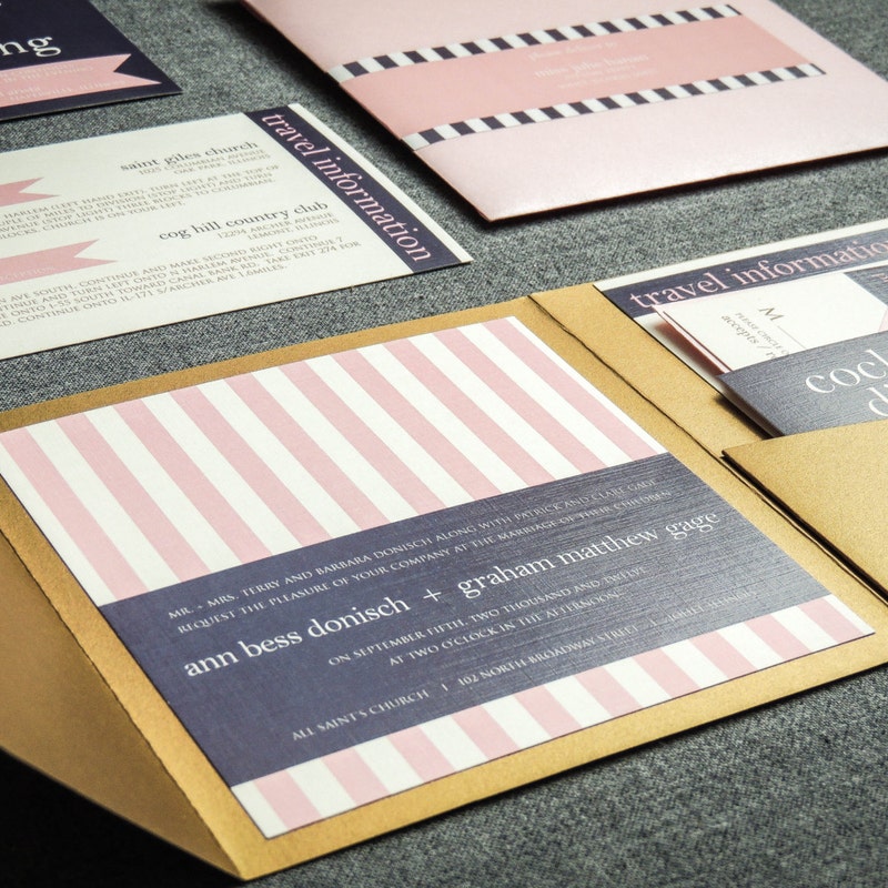 Preppy Invitation - Etsy