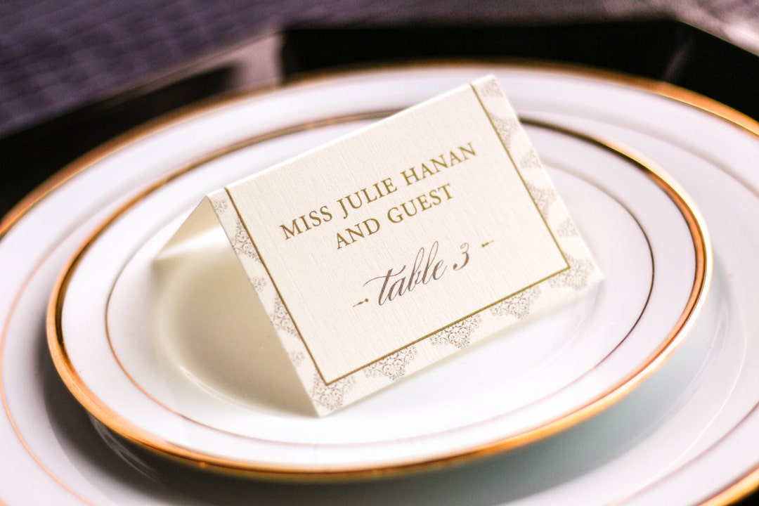 Gold Placecards, Wedding Placecards, Elegant Event Seating, Dinner ...