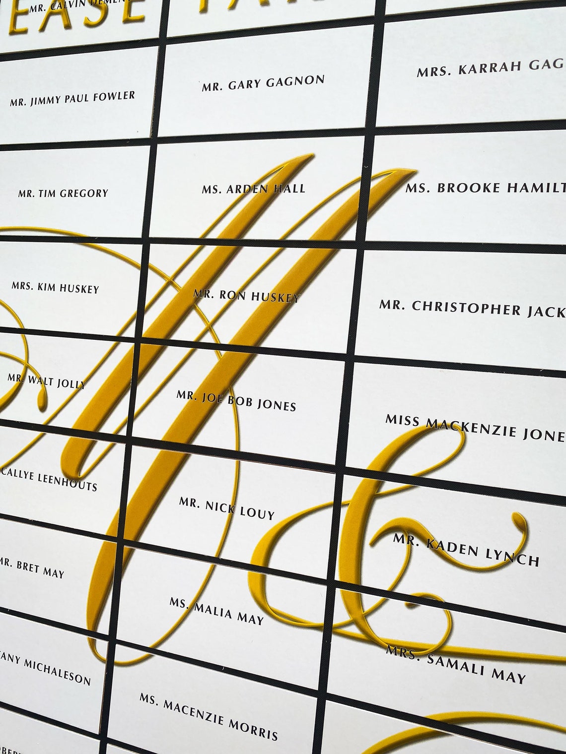 Monogram Logo Seating Chart Elegant Wedding Decor Place Card - Etsy