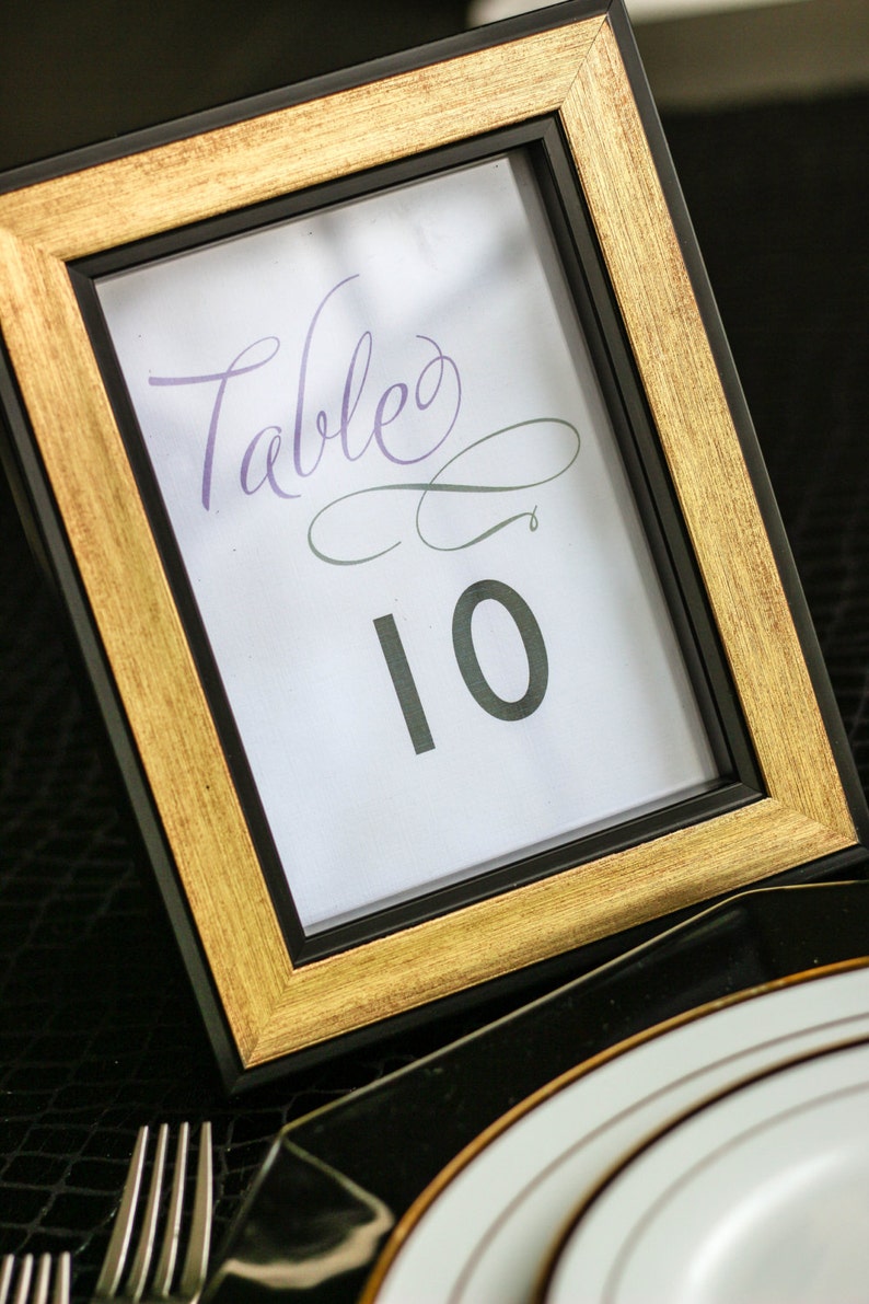 Modern Table Signs Script Table Numbers Special Event Table - Etsy