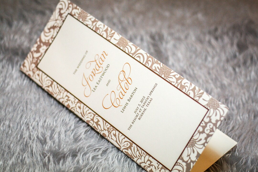 Damask Wedding Programs, Wedding Booklet Programs, Damask Wedding, Elegant Programs ...