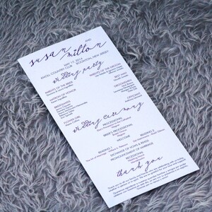 Modern Calligraphy Wedding Programs, Flat Programs, Ceremony Programs ...