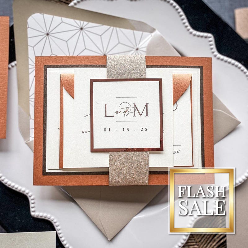 Copper Invitation - Etsy