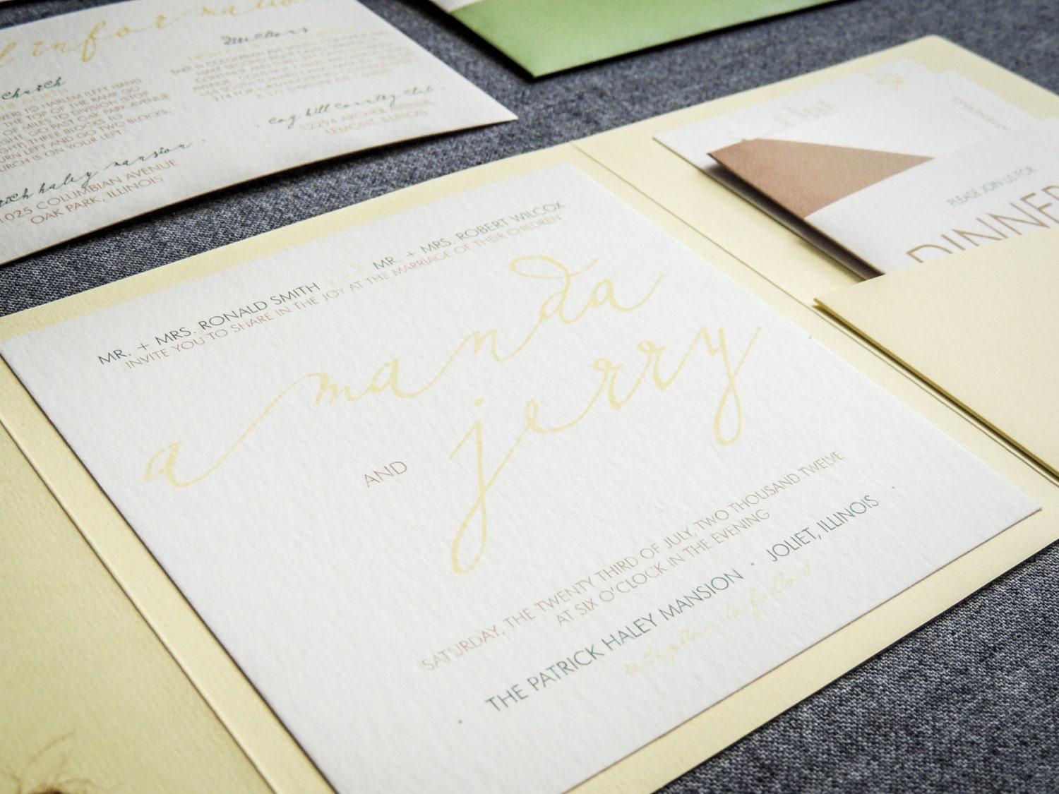 Modern Rustic Wedding Invitation Garden Wedding Invitations | Etsy