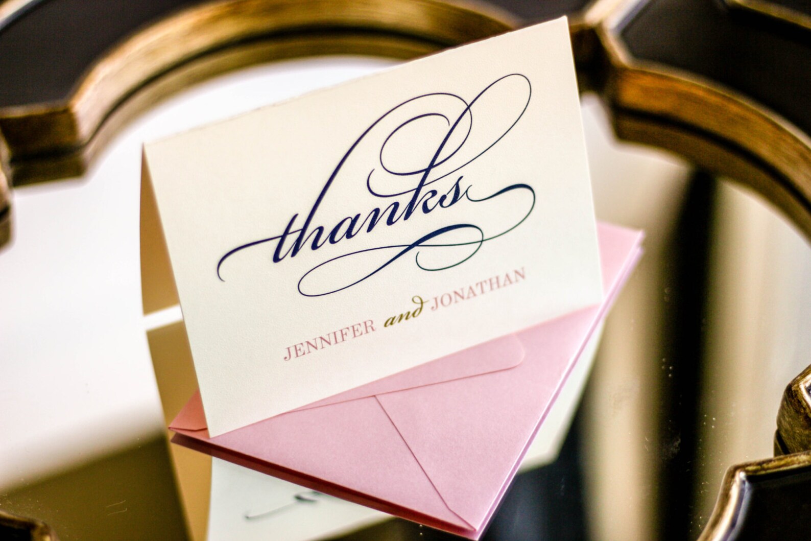 Classic Thank You Cards Elegant Wedding Thank Yous Formal - Etsy