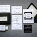 Silver Wedding Invitations, Black and White Marble Invitation With ...