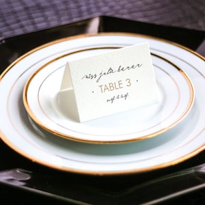Place Setting Cards, Wedding Reception Table Settings, Calligraphy ...