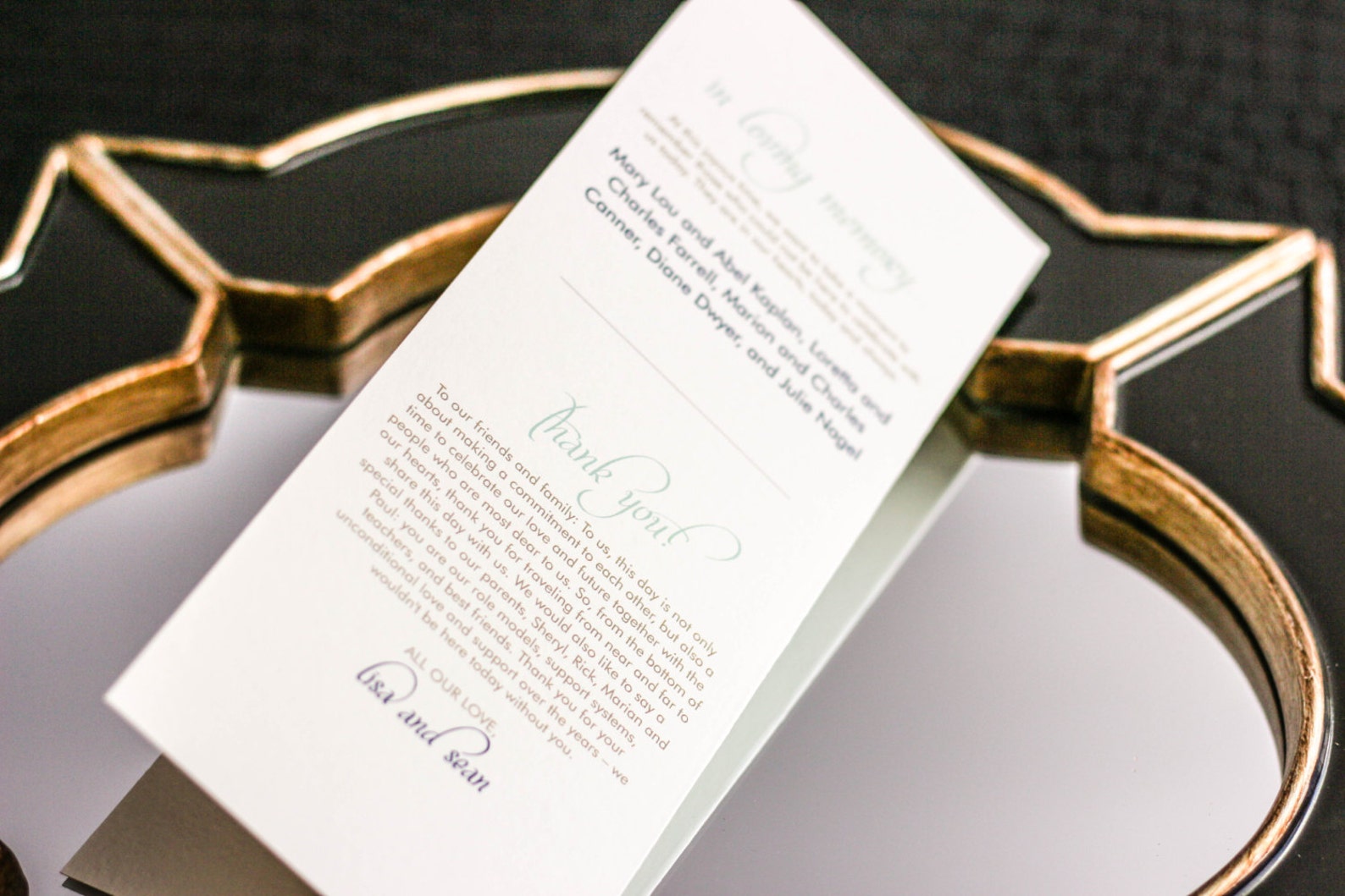 Ceremony Programs, Modern Wedding Programs, Folded Booklet Programs ...