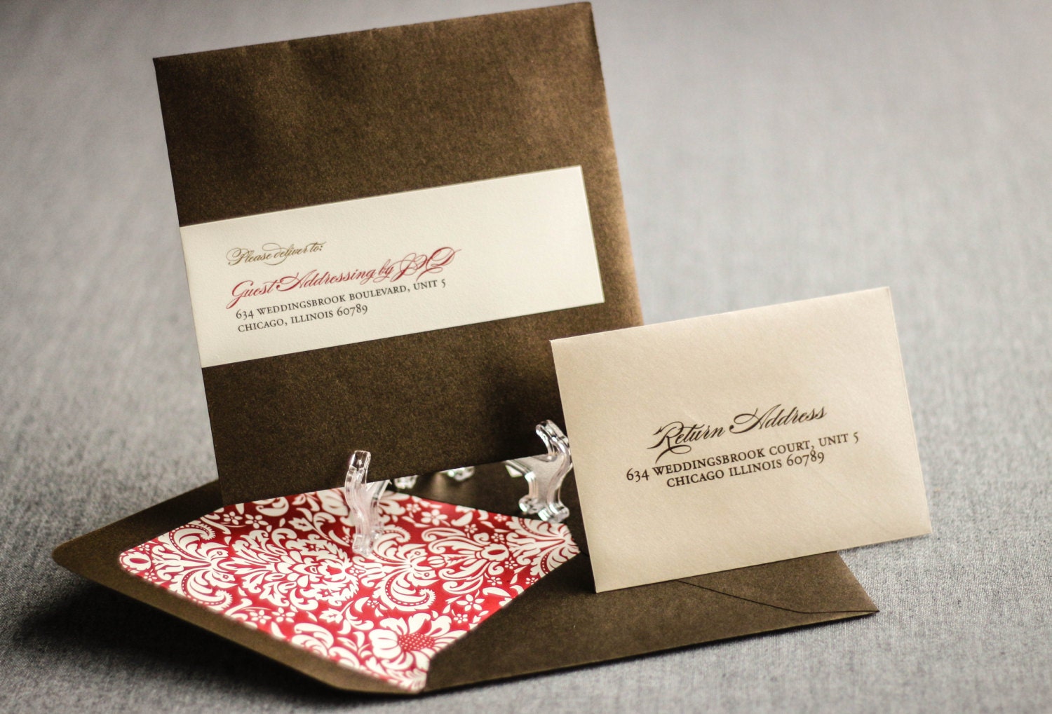 Rustic Wedding Invitation Printed Pocketfold Invitations | Etsy